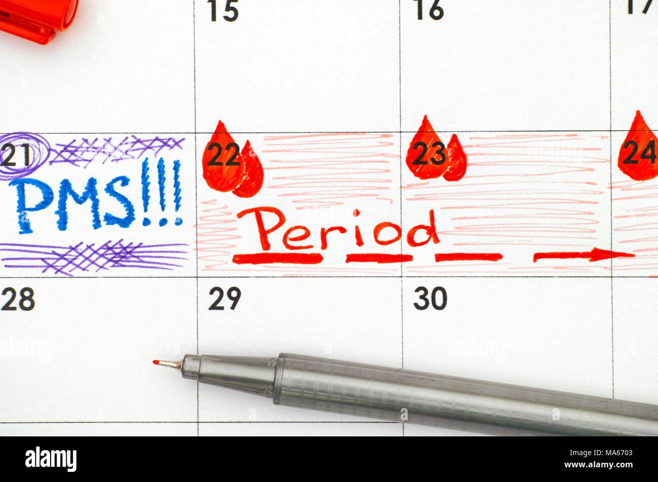 Pms calendar hi-res stock photography and images - Alamy