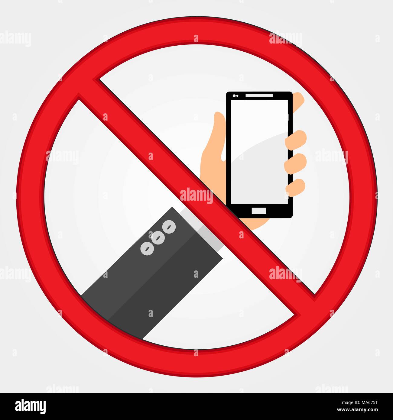No phone sign . Flat design. vector illustration Stock Vector Image ...