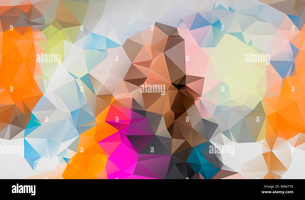 abstract irregular polygon background with a triangle pattern in full multi color - low poly ...