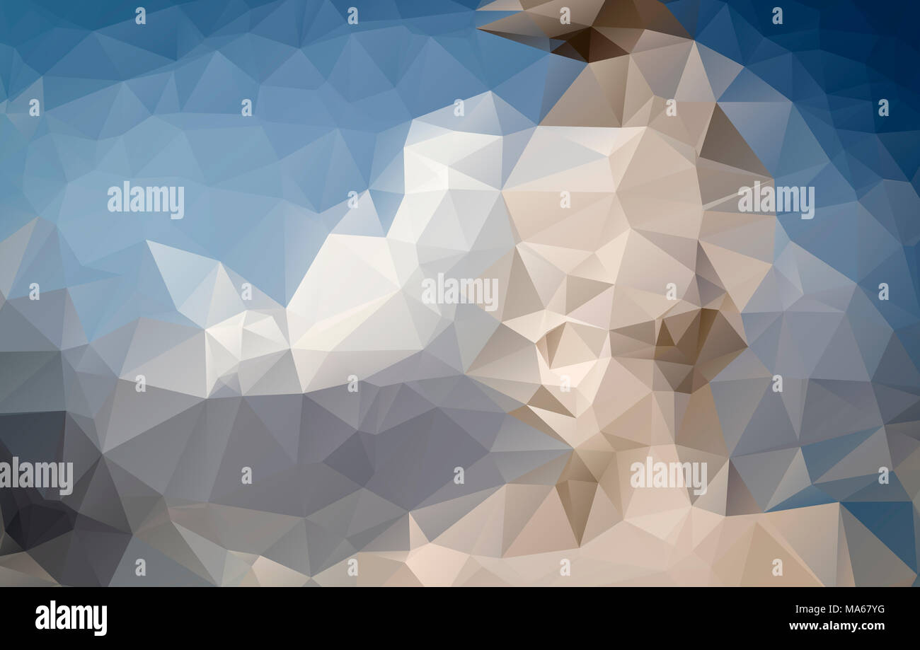 abstract irregular polygon background with a triangle pattern in full multi color - low poly ...