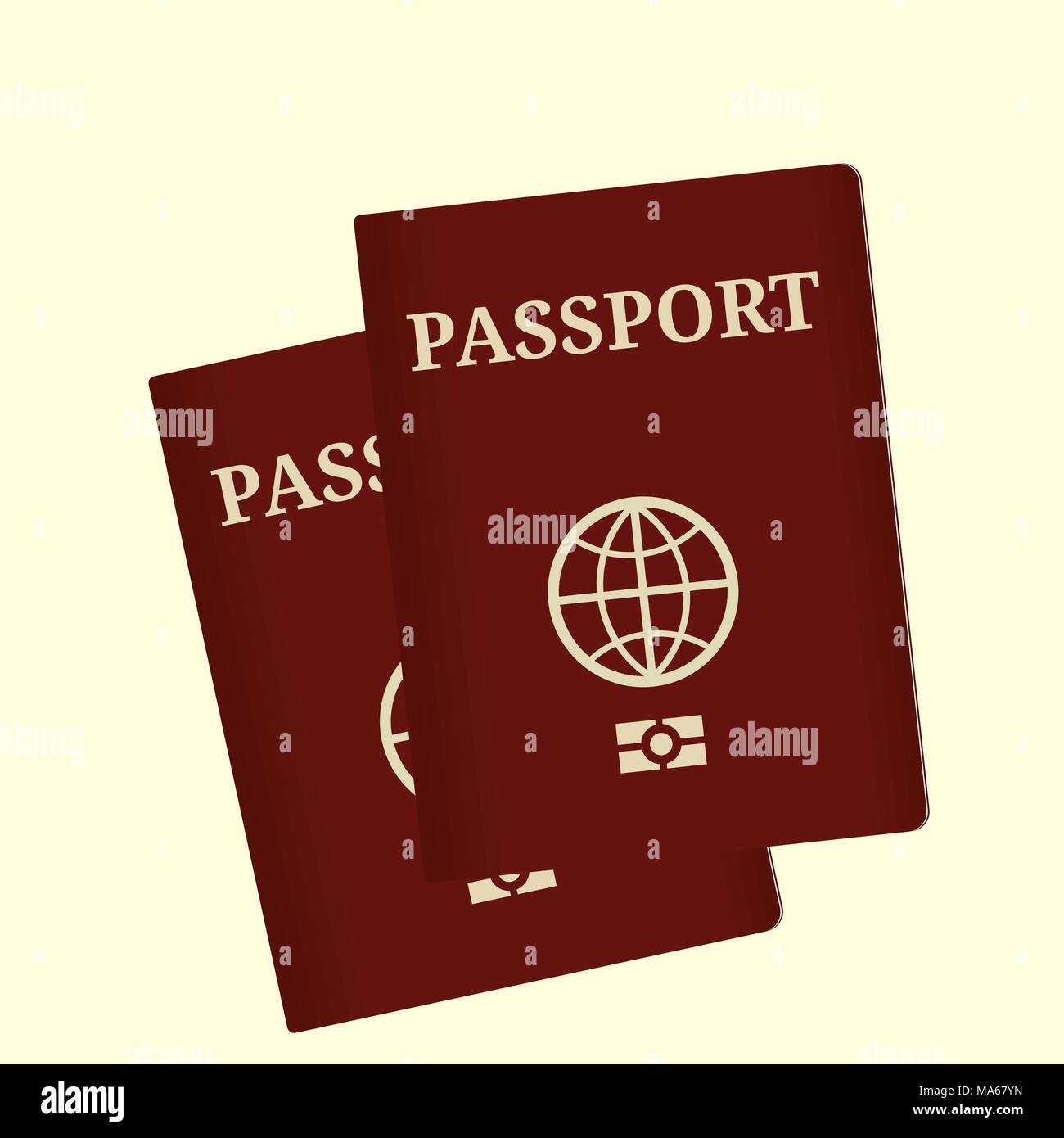 Two red passport on a white background Stock Vector Image & Art - Alamy