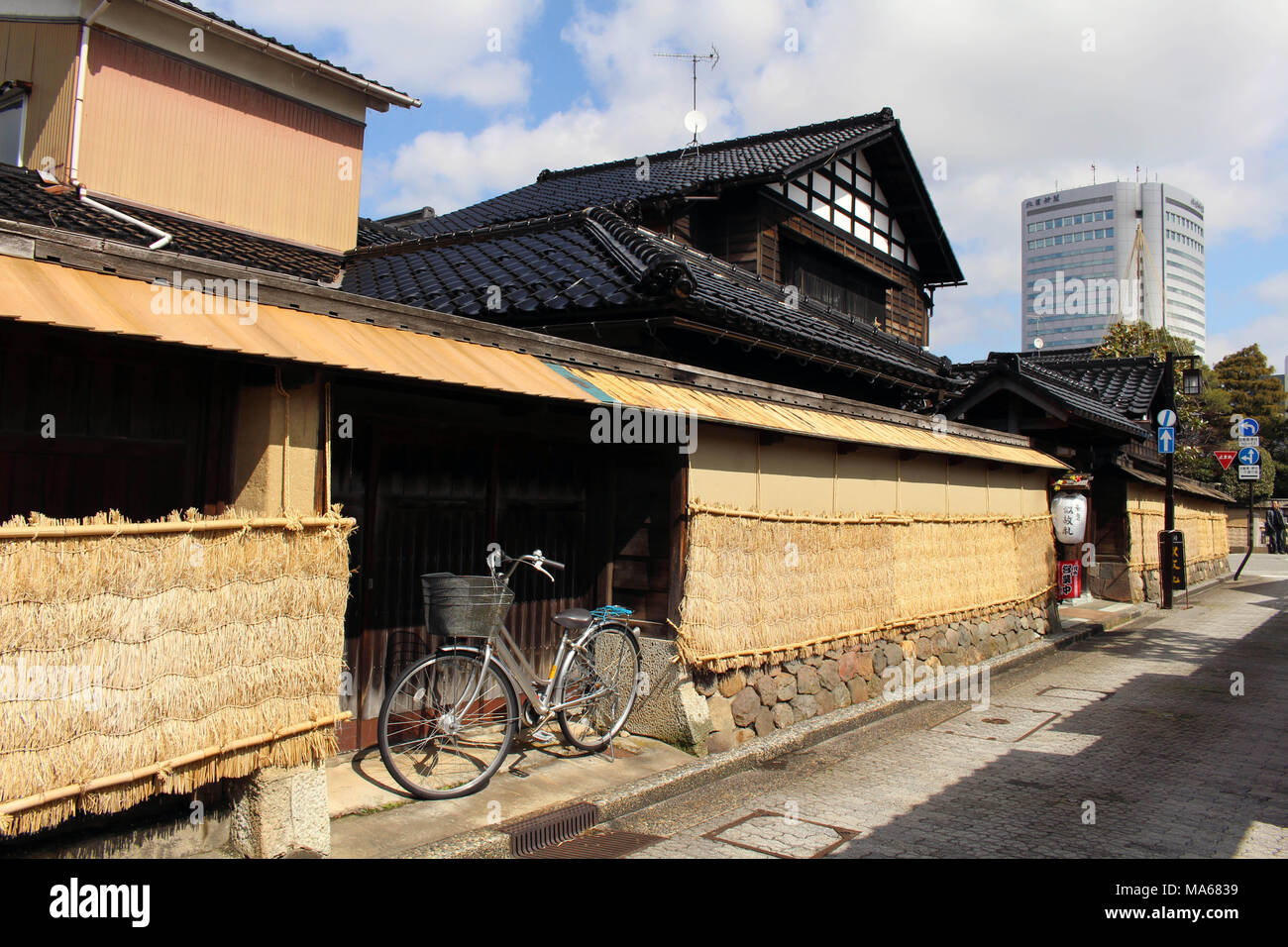 The Nagamachi area, known as samurai district of Kanazawa, Japan (taken ...