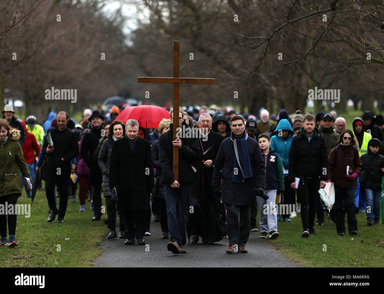Participants during the annual Good Friday 'Way of the Cross ...