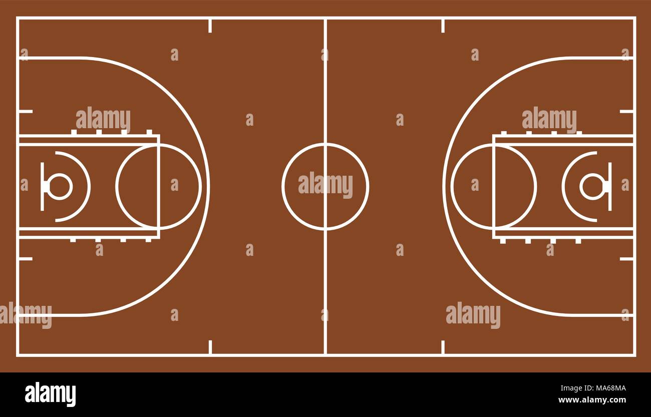 Basketball field plan board Stock Vector Images - Alamy