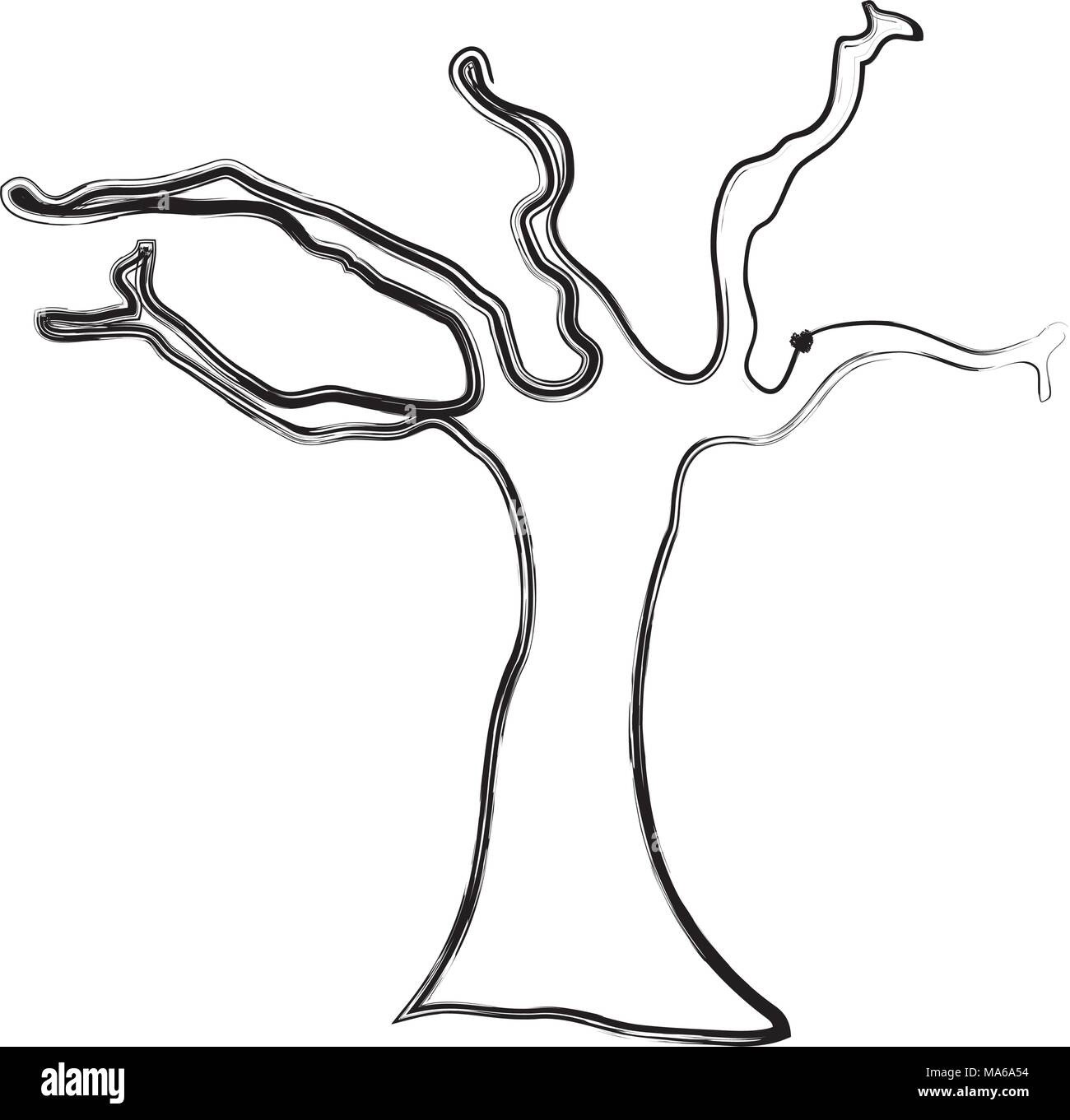 Tree branches in forest flora Cut Out Stock Images & Pictures - Alamy