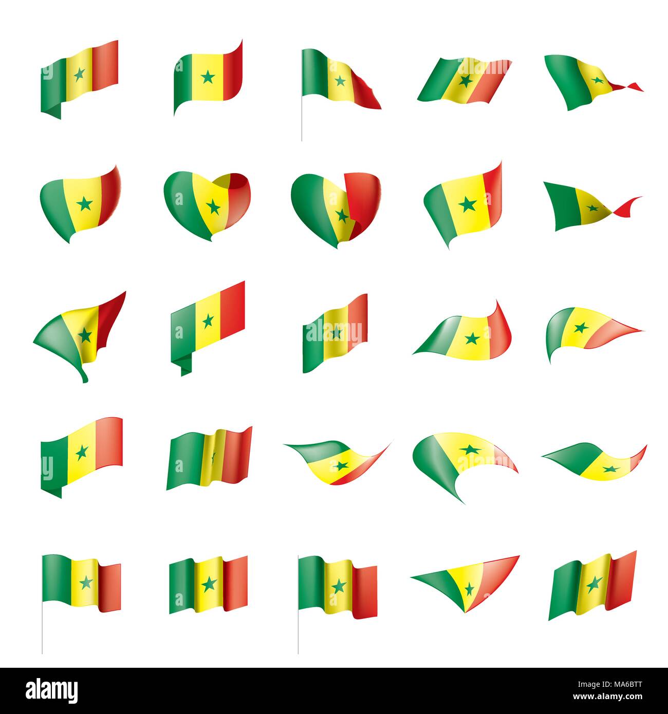 Senegal flag, vector illustration Stock Vector Image & Art - Alamy