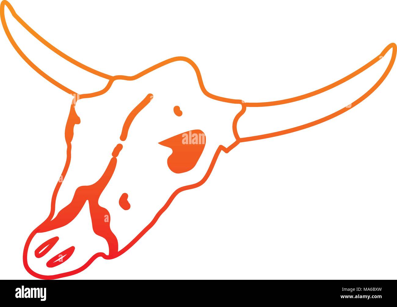 Animal skeleton in the desert Stock Vector Images - Alamy