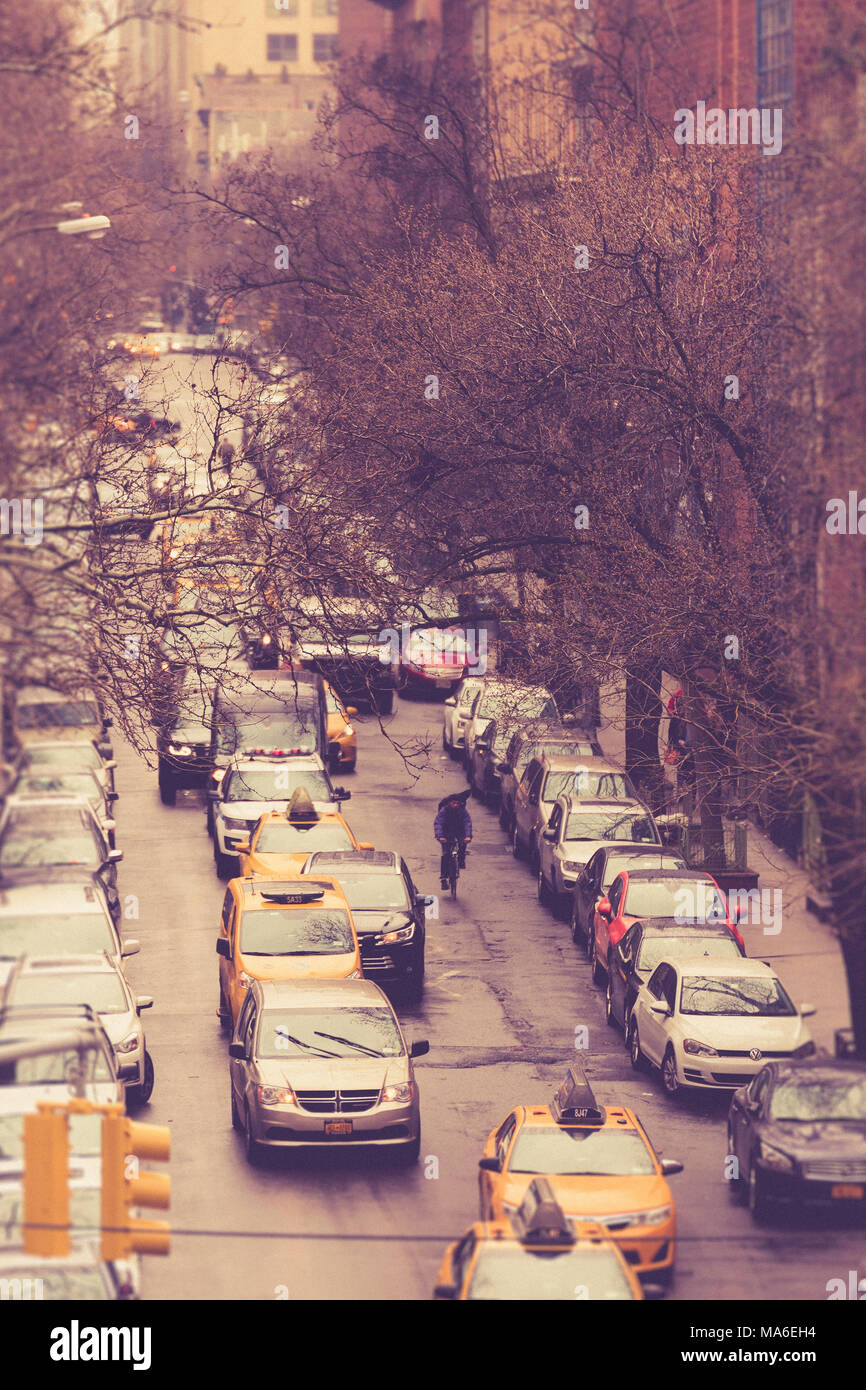NEW YORK CITY - MARCH 29, 2018: New York City Manhattan street scene ...