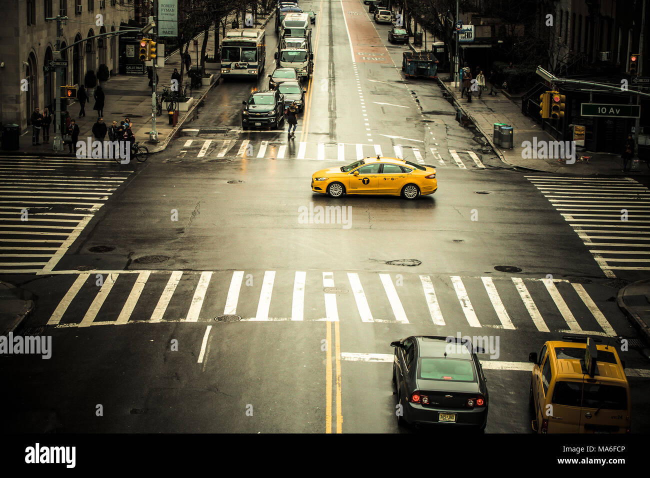 NEW YORK CITY - MARCH 29, 2018: New York City Manhattan street scene ...