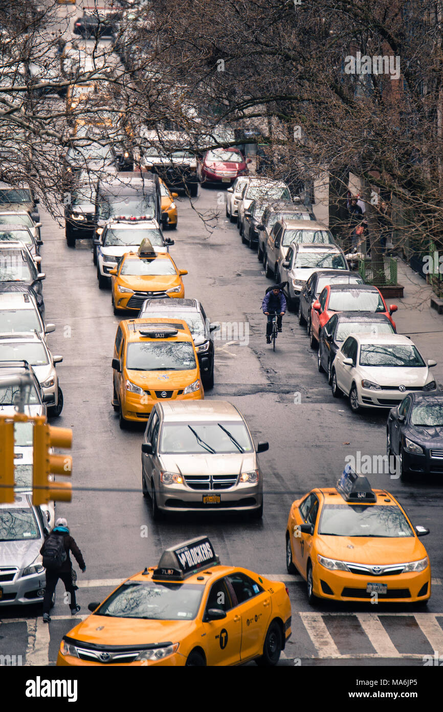 NEW YORK CITY - MARCH 29, 2018: New York City Manhattan street scene ...