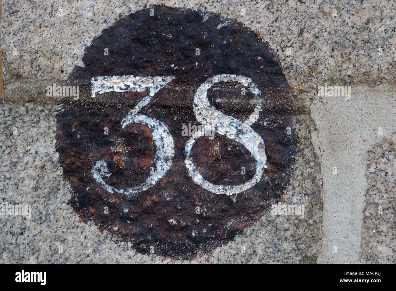 Thirty eight sign Stock Photo - Alamy