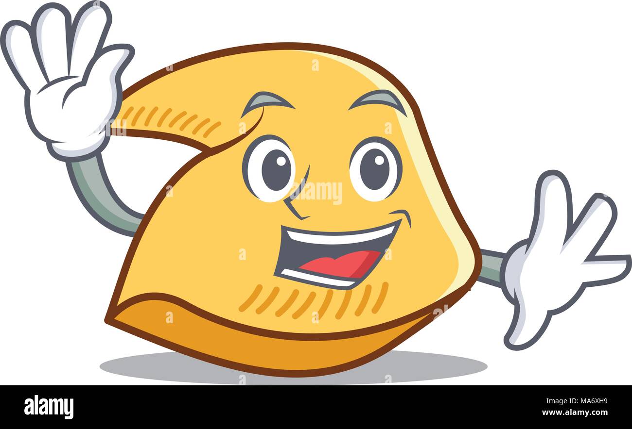 waving fortune cookie character cartoon Stock Vector Image & Art - Alamy