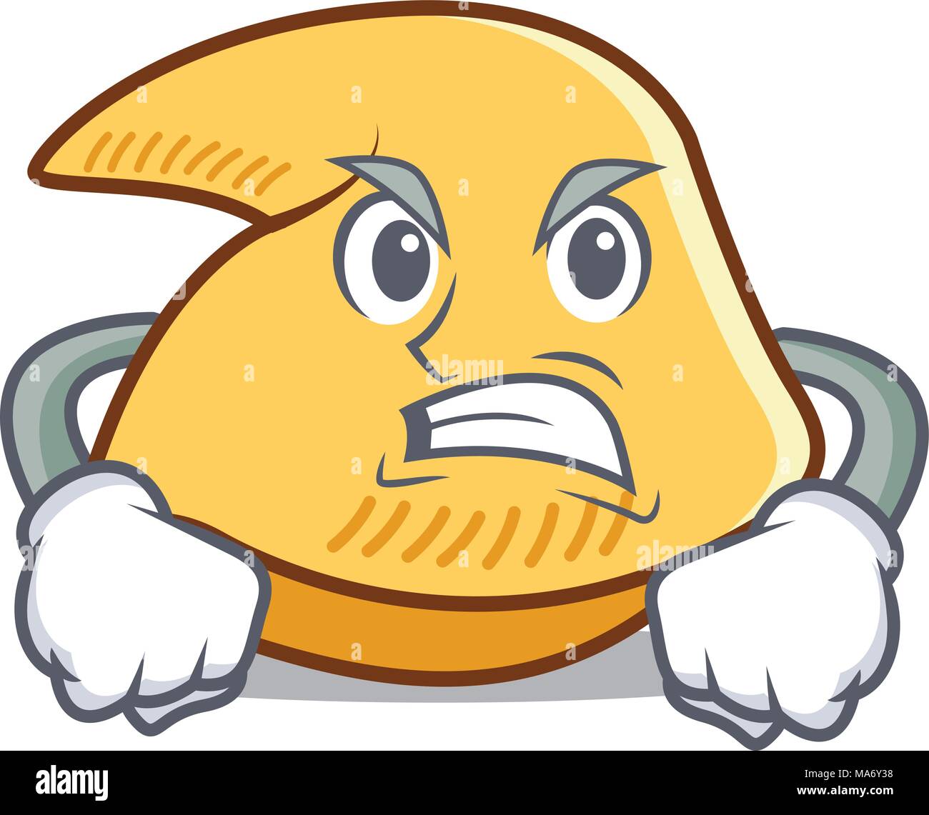 Angry fortune cookie mascot cartoon Stock Vector Image & Art - Alamy