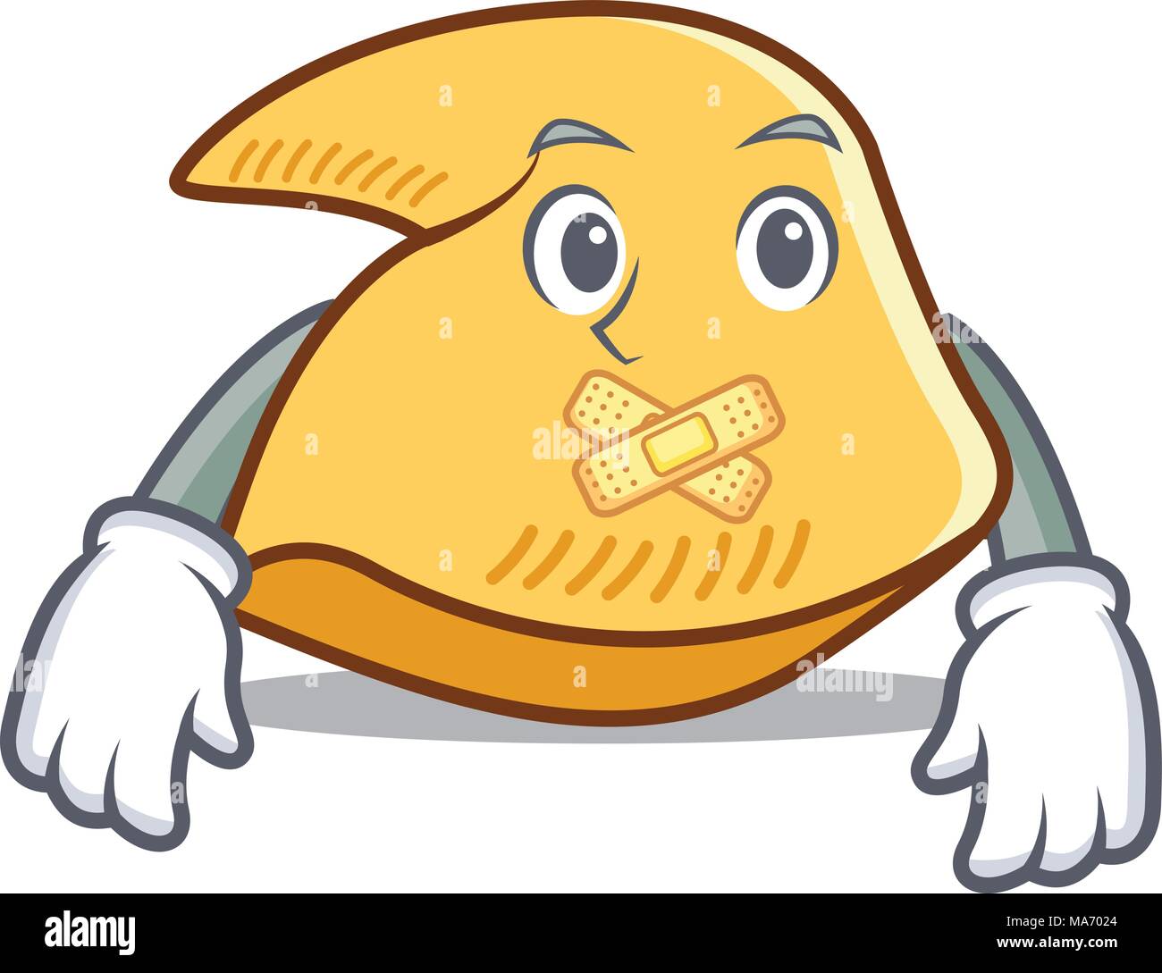 Silent fortune cookie mascot cartoon Stock Vector Image & Art - Alamy