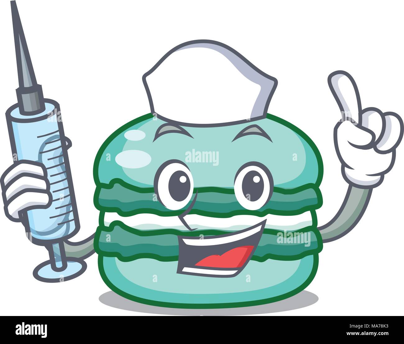 Nurse macaron character cartoon style Stock Vector Image & Art - Alamy