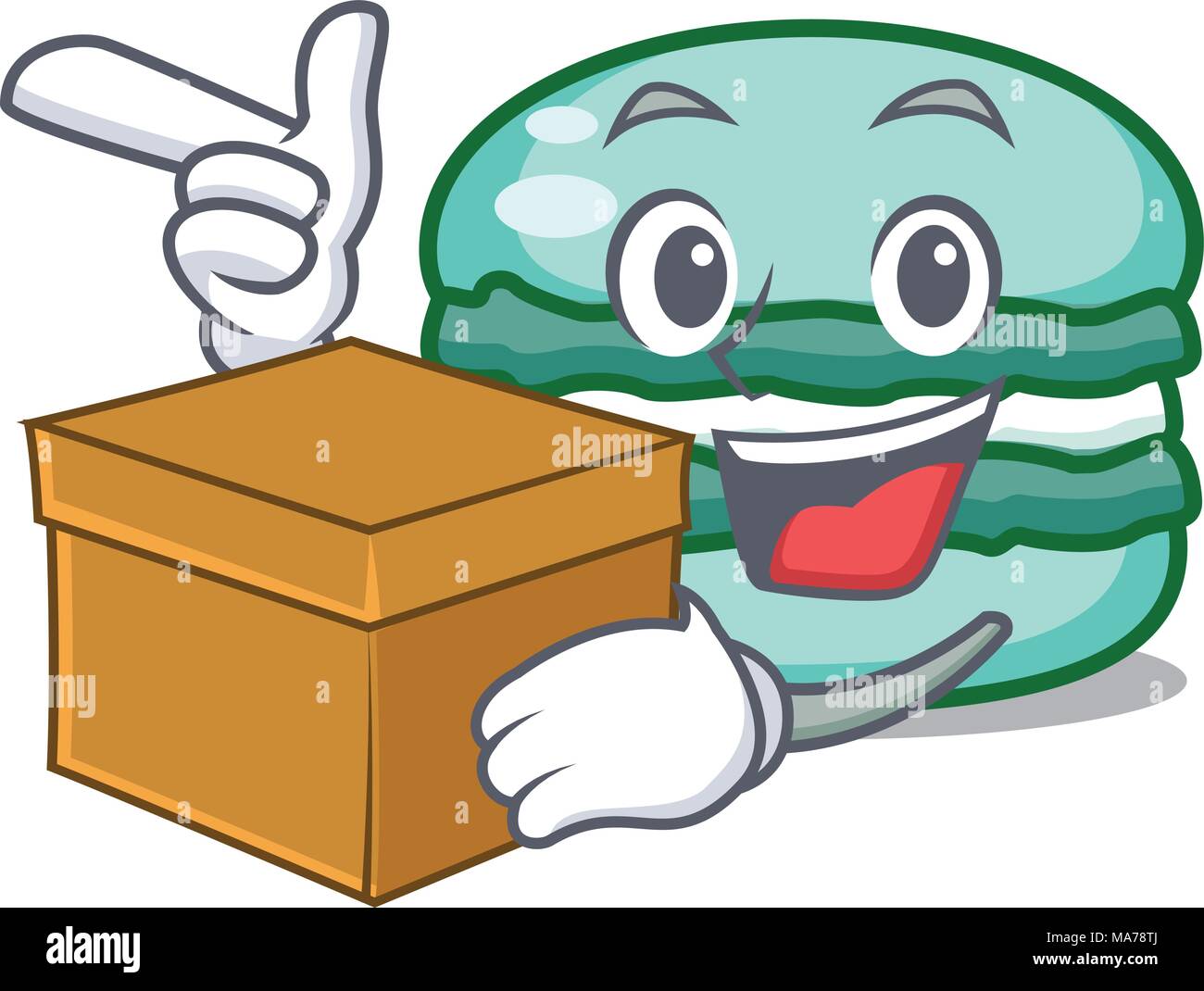 With box macaron character cartoon style Stock Vector Image & Art - Alamy