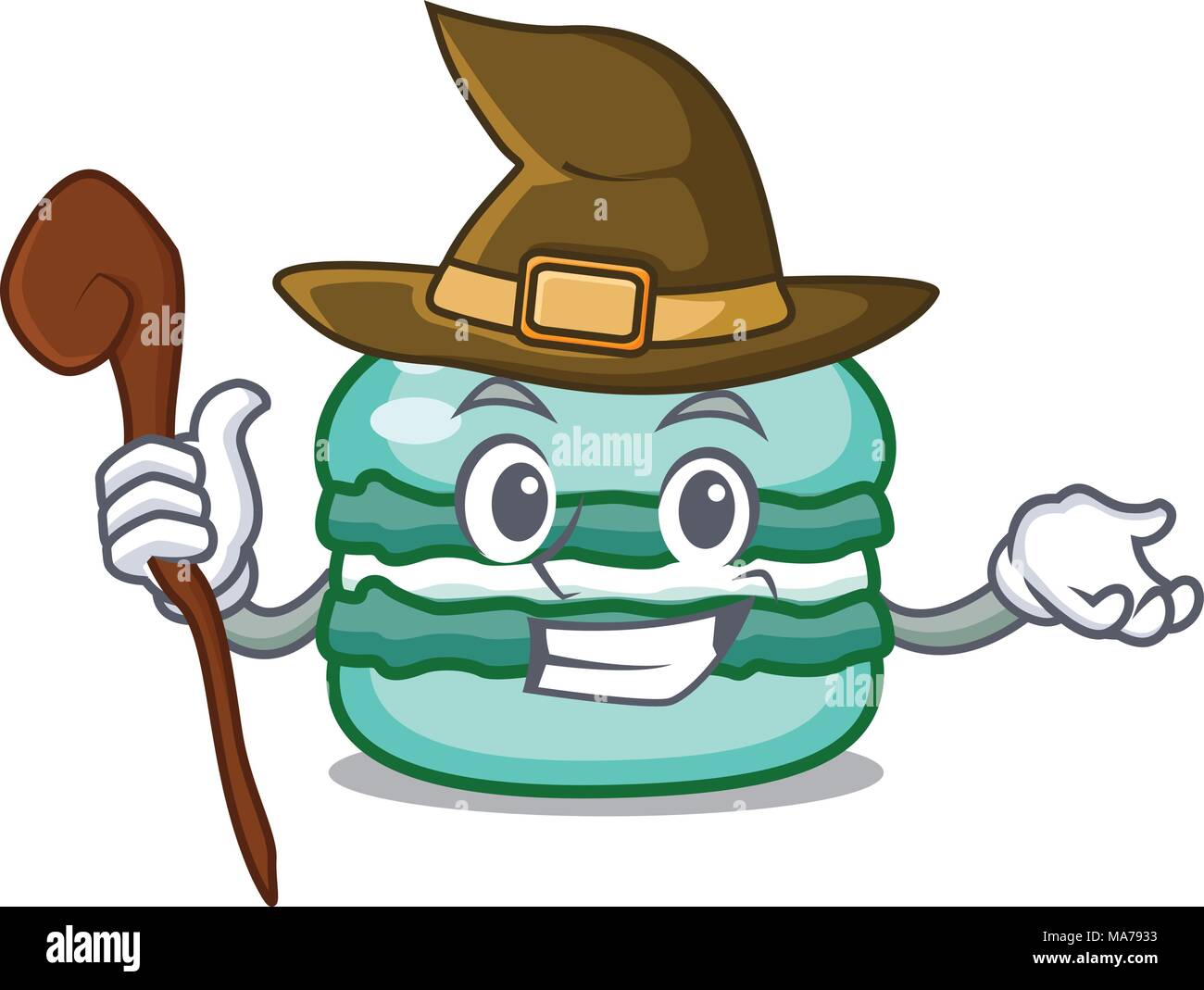Witch macaron character cartoon style Stock Vector Image & Art - Alamy