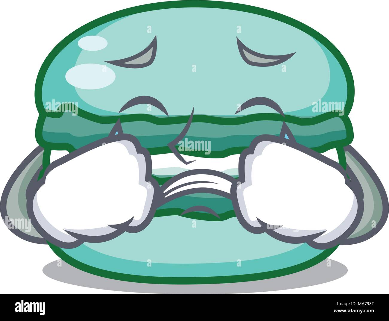 Crying macaron character cartoon style Stock Vector Image & Art - Alamy