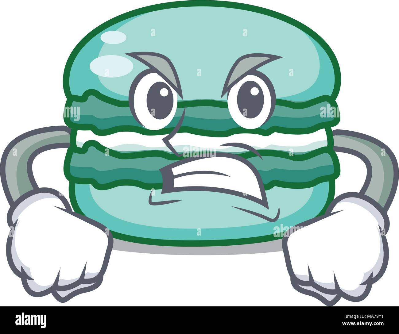 Angry macaron character cartoon style Stock Vector Image & Art - Alamy