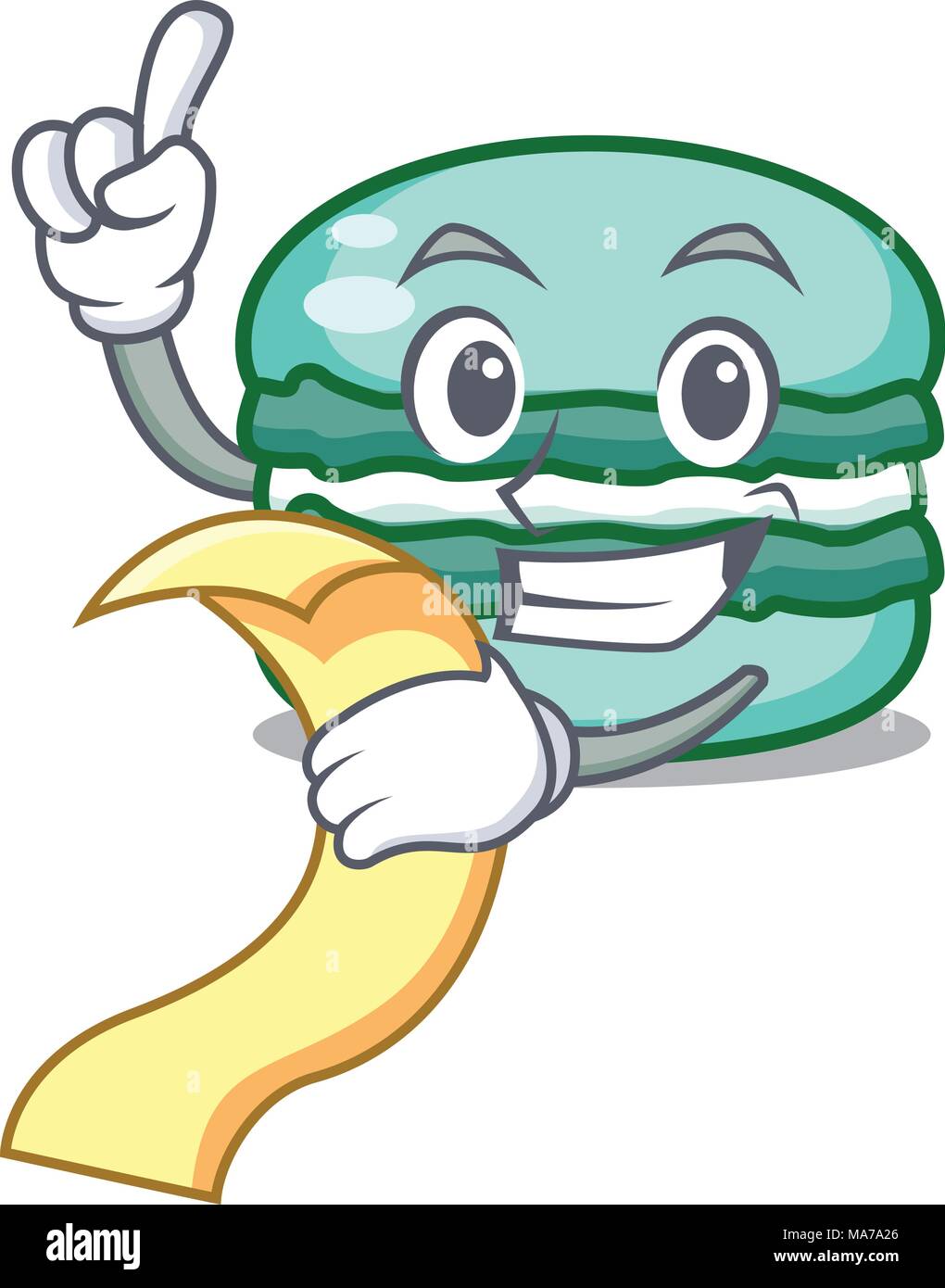With menu macaron character cartoon style Stock Vector Image & Art - Alamy