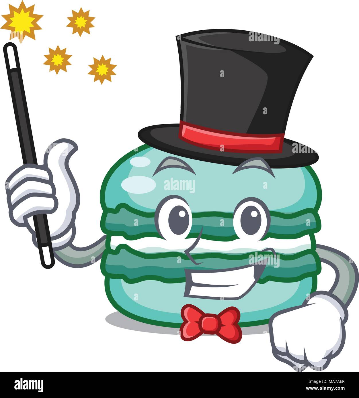 Magician macaron character cartoon style Stock Vector Image & Art - Alamy