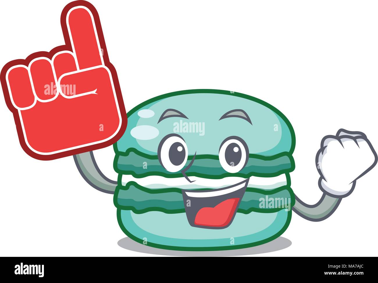 Foam finger macaron character cartoon style Stock Vector Image & Art ...