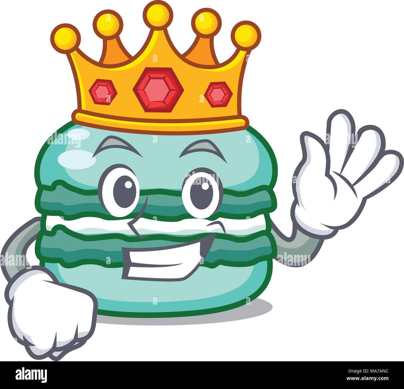 King macaron character cartoon style Stock Vector Image & Art - Alamy