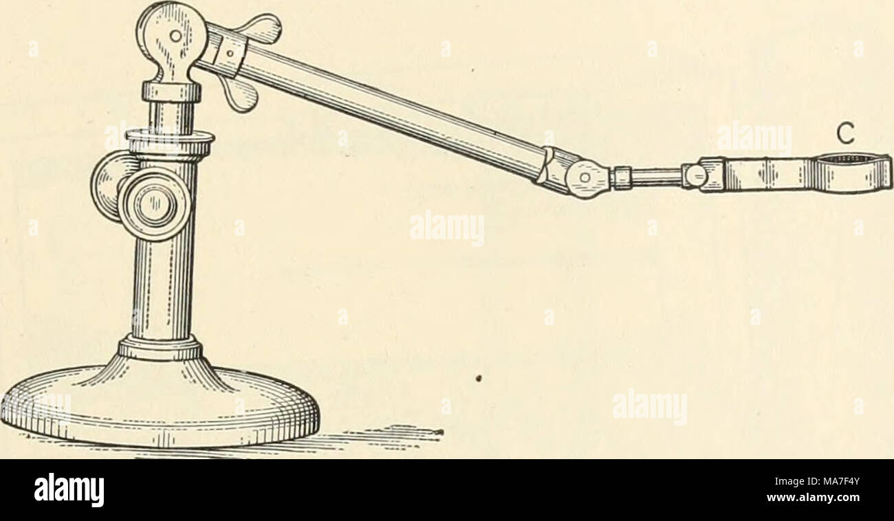 . Elementary chemical microscopy . Fig. 76. Lens Holder. thumb-screw ...