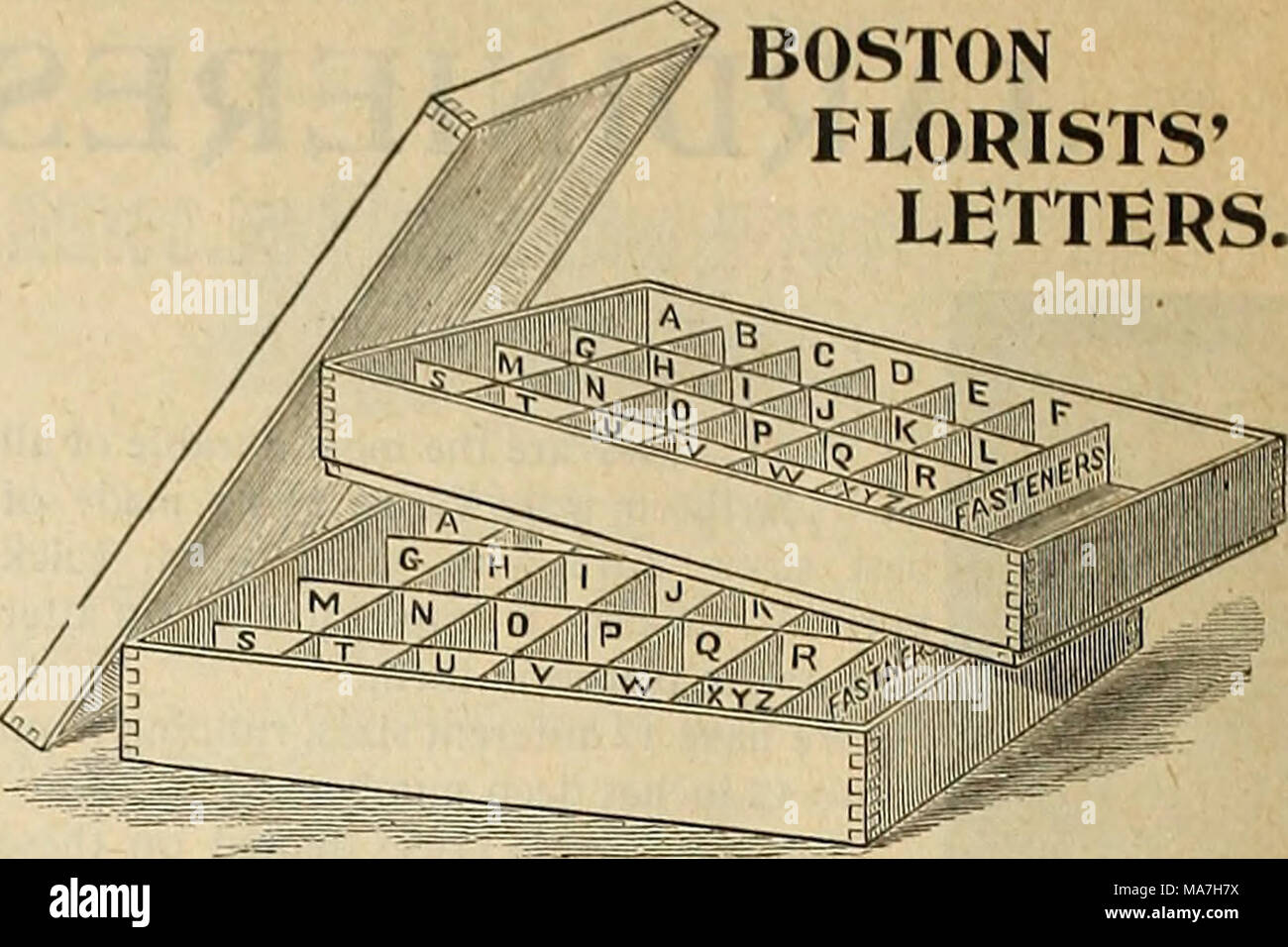 . E. H. Hunt's catalogue . This Box, 18x30x12, made of wood, stained ...