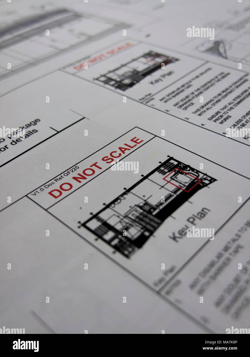 Monochrome do not scale instruction note on construction industry ...