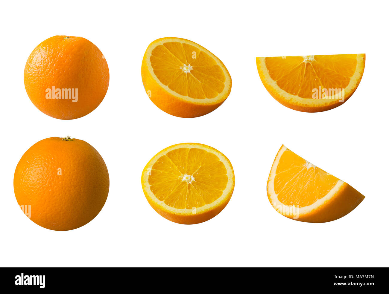 Orange fruit isolated set on white background Stock Photo - Alamy