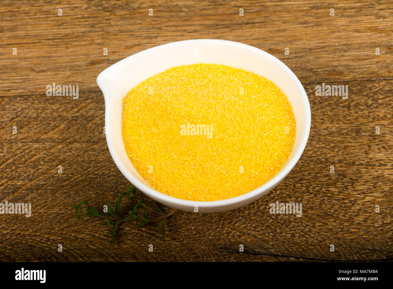 Raw polenta ready for cooking Stock Photo - Alamy