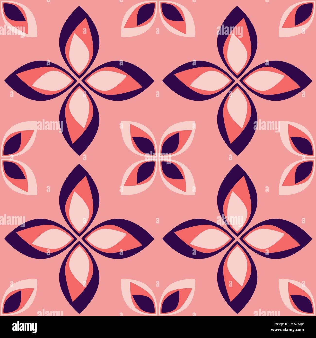Simple decorative floral ornament. seamless pattern. vector ...