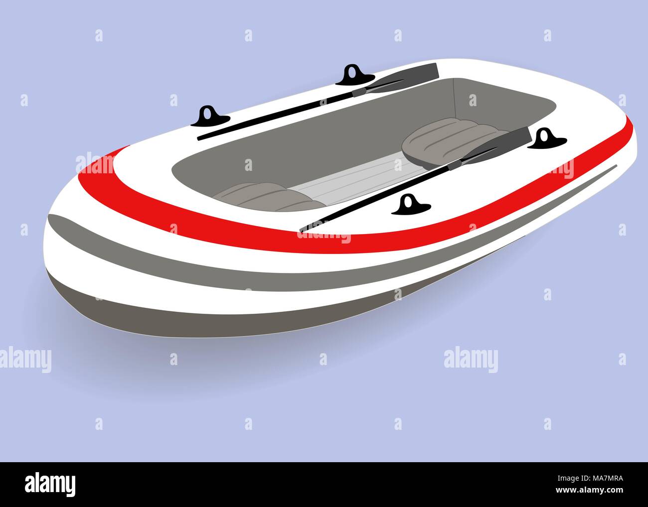 Small inflatable boat Stock Vector Images - Alamy