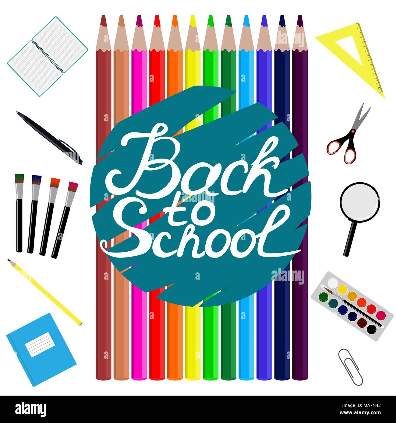 Paper scissor pencil hi-res stock photography and images - Alamy