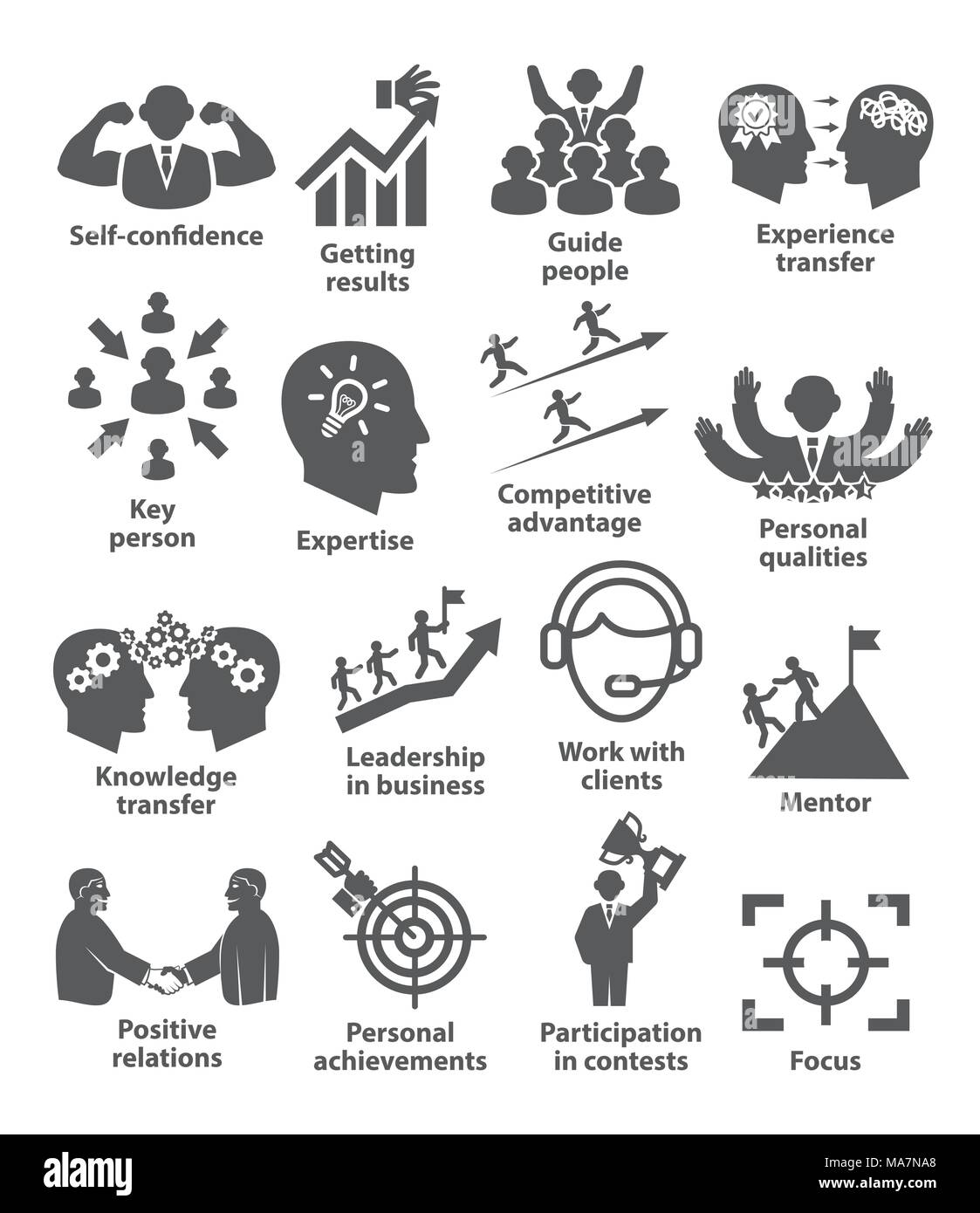 Business management icons Pack 40 Stock Vector Image & Art - Alamy