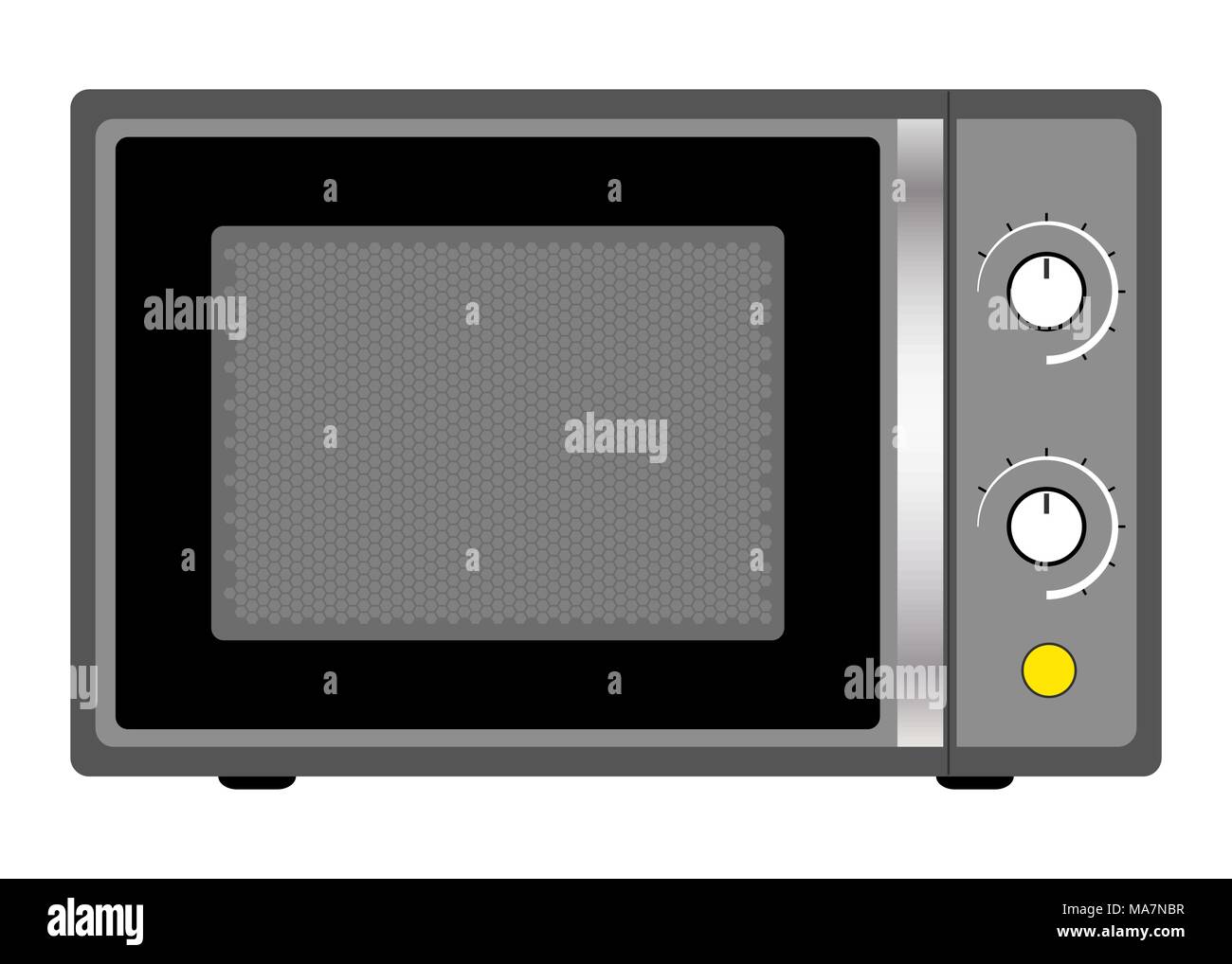 Modern microwave, front view, in flat style, simple vector illustration ...