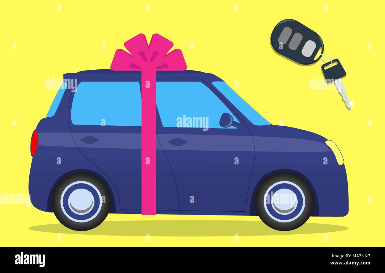 New car bow present Stock Vector Images - Alamy