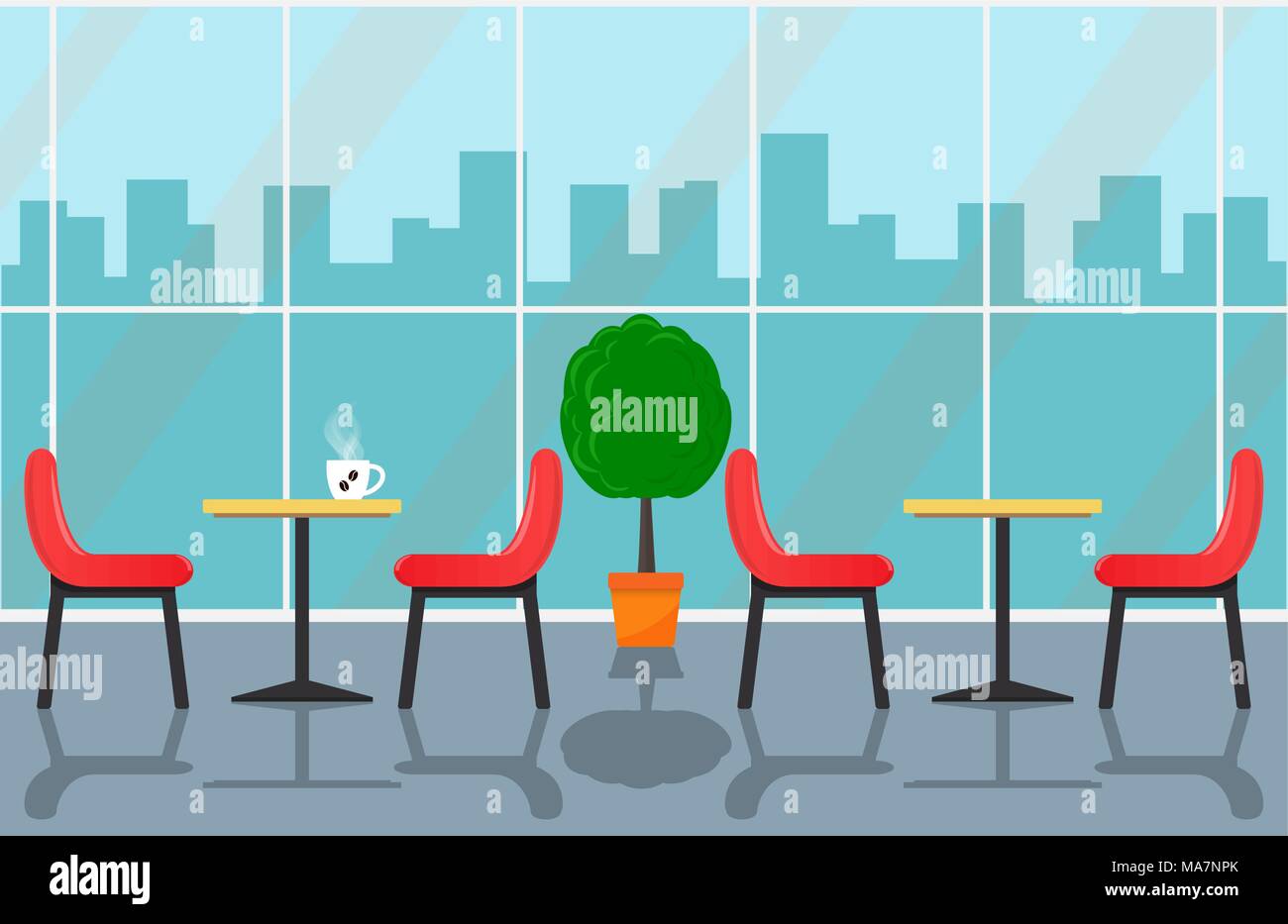 Tables chairs cafe in Stock Vector Images - Alamy
