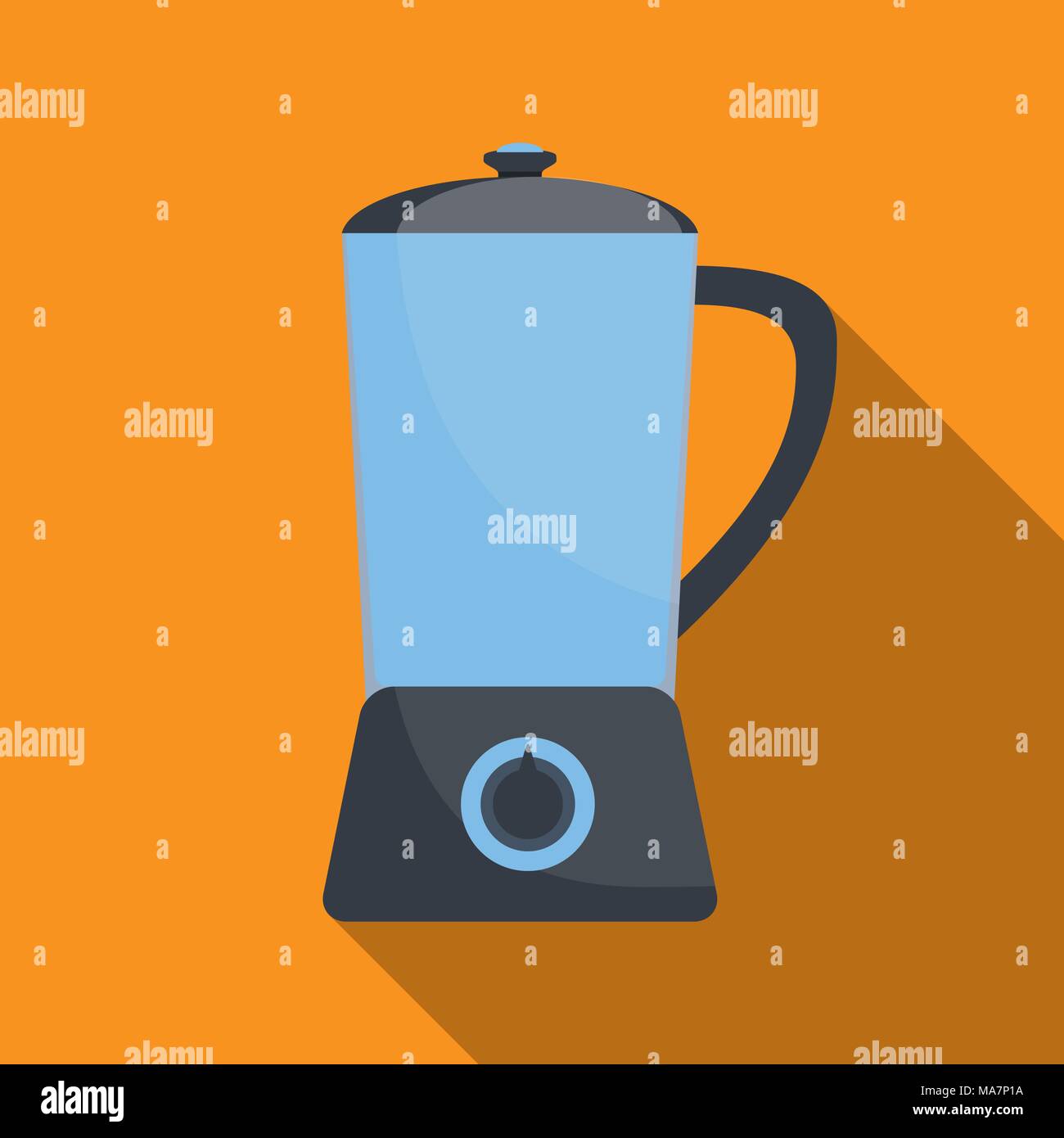 Modern blender, icon with long shadow. Vector flat illustration Stock ...