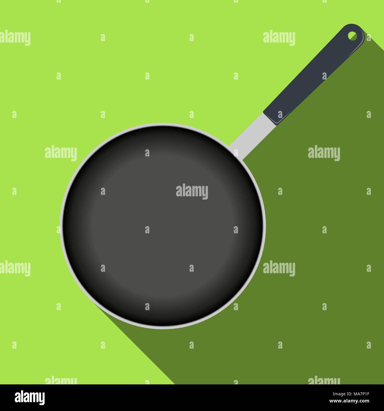Frying pan top view Stock Vector Images - Alamy