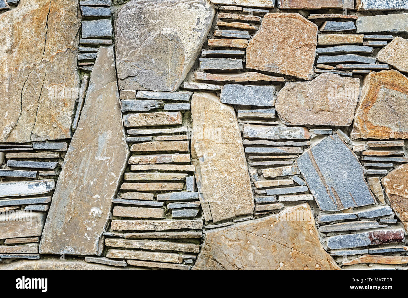 Natural gray stone wall texture for background Stock Photo - Alamy