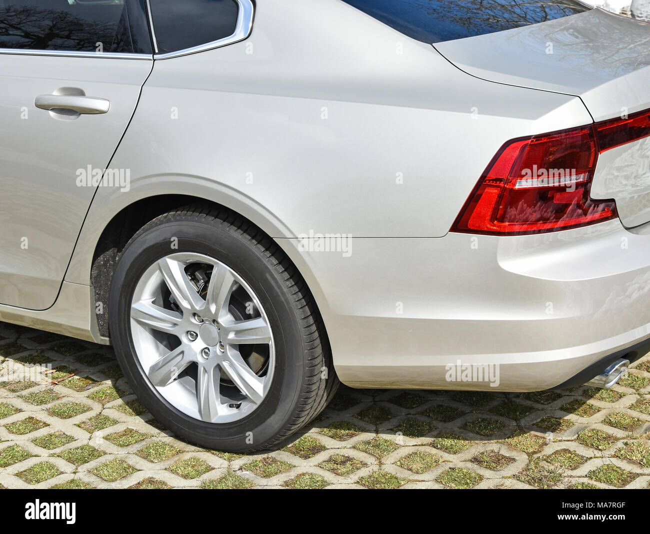 Back side of a car Stock Photo - Alamy