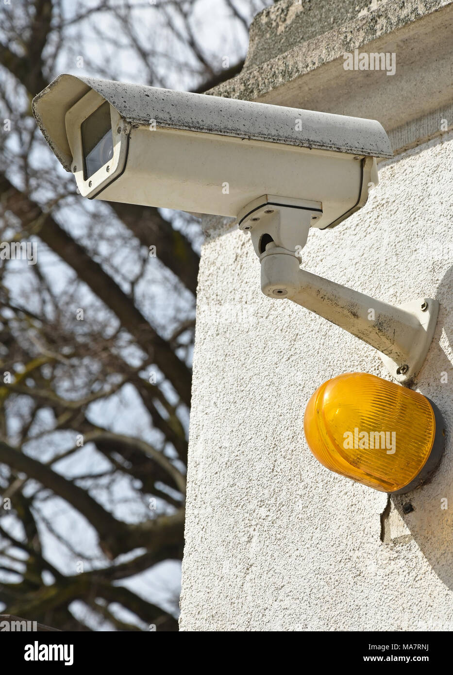 Security system on the wall Stock Photo - Alamy