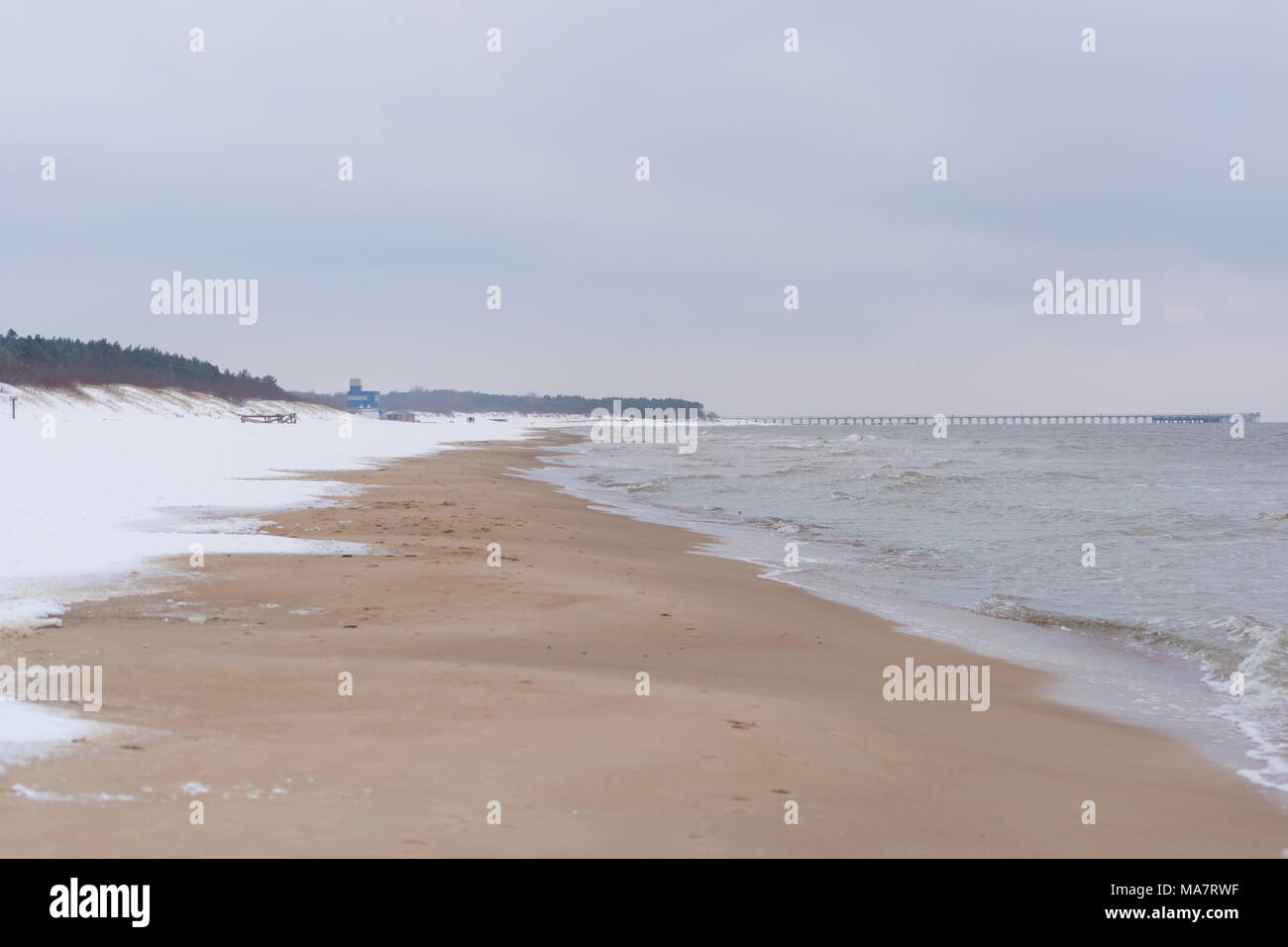 Palanga beach in winter hi-res stock photography and images - Alamy