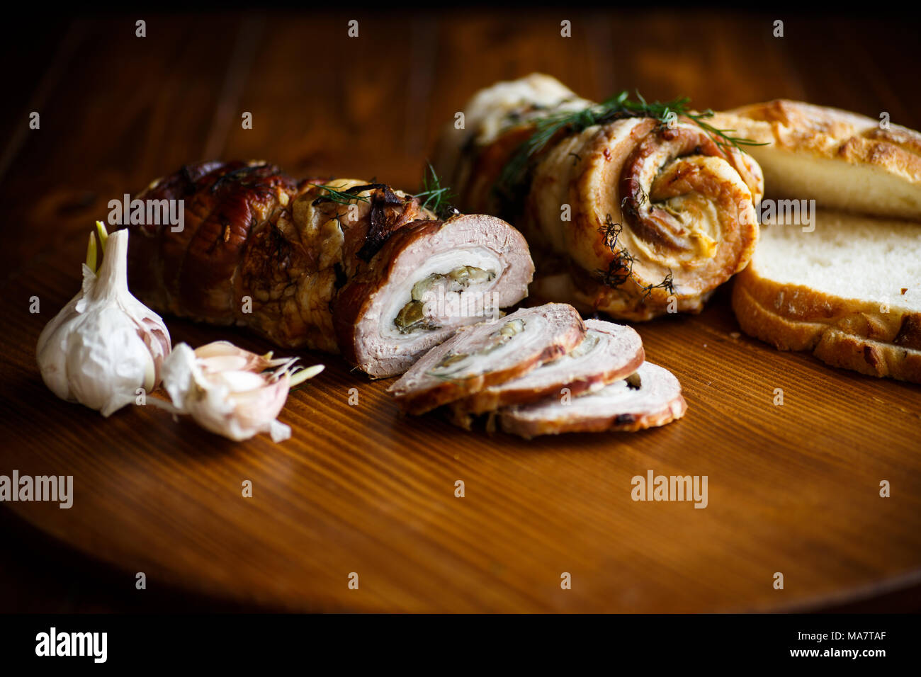 Roll pork roast cut hi-res stock photography and images - Alamy