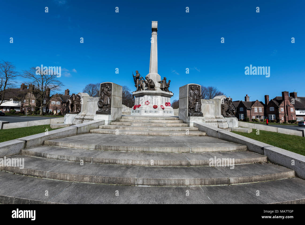 historic war memorial port sunlight wirral merseyside north west ...