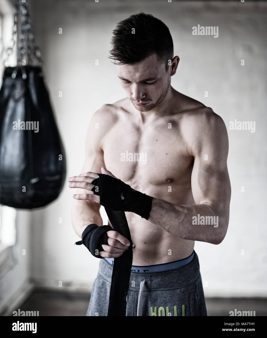 Male fitness boxers Stock Photo - Alamy
