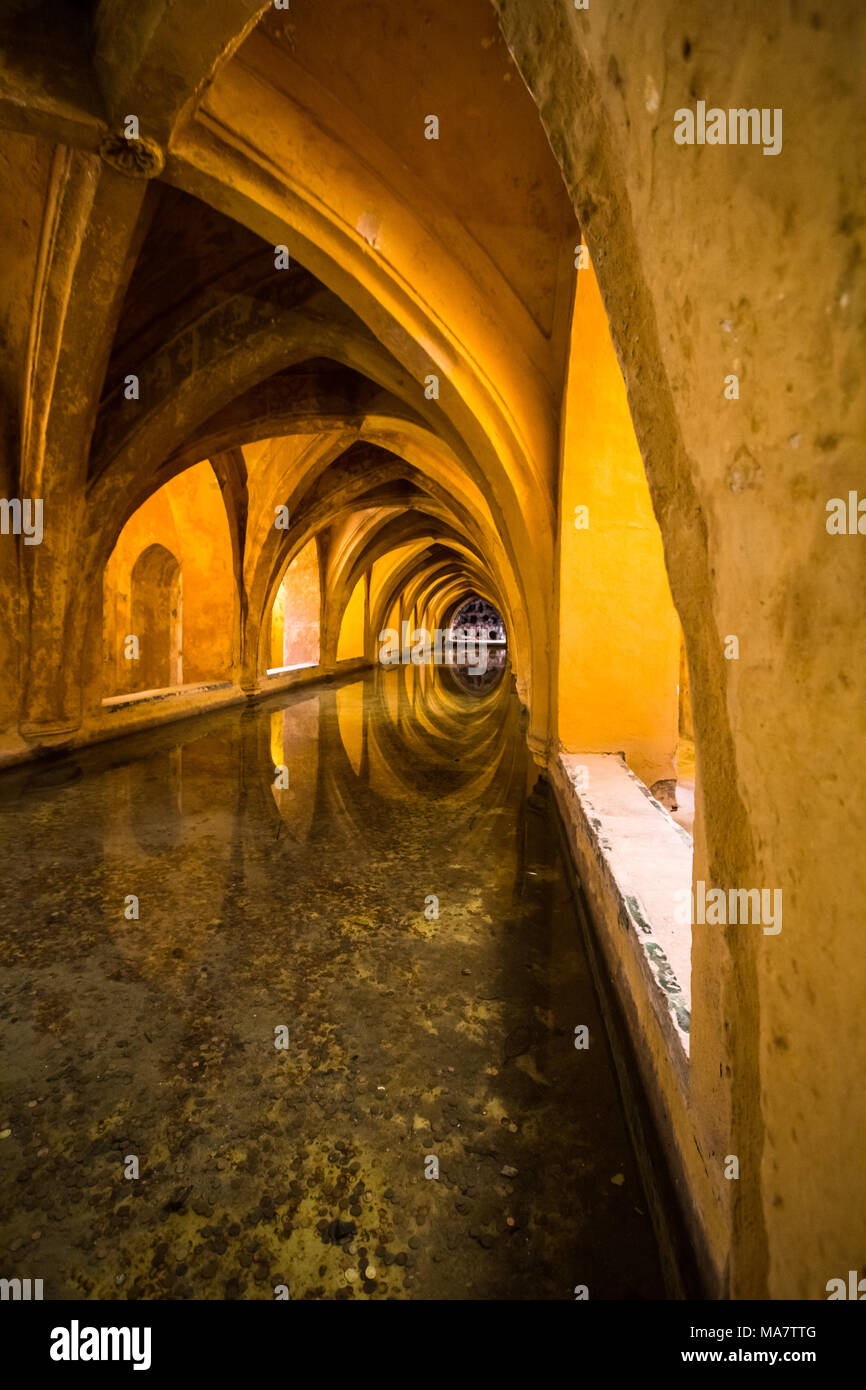 Underground Royal Bath of Maria de Padilla at Alcazar Palace in Seville ...