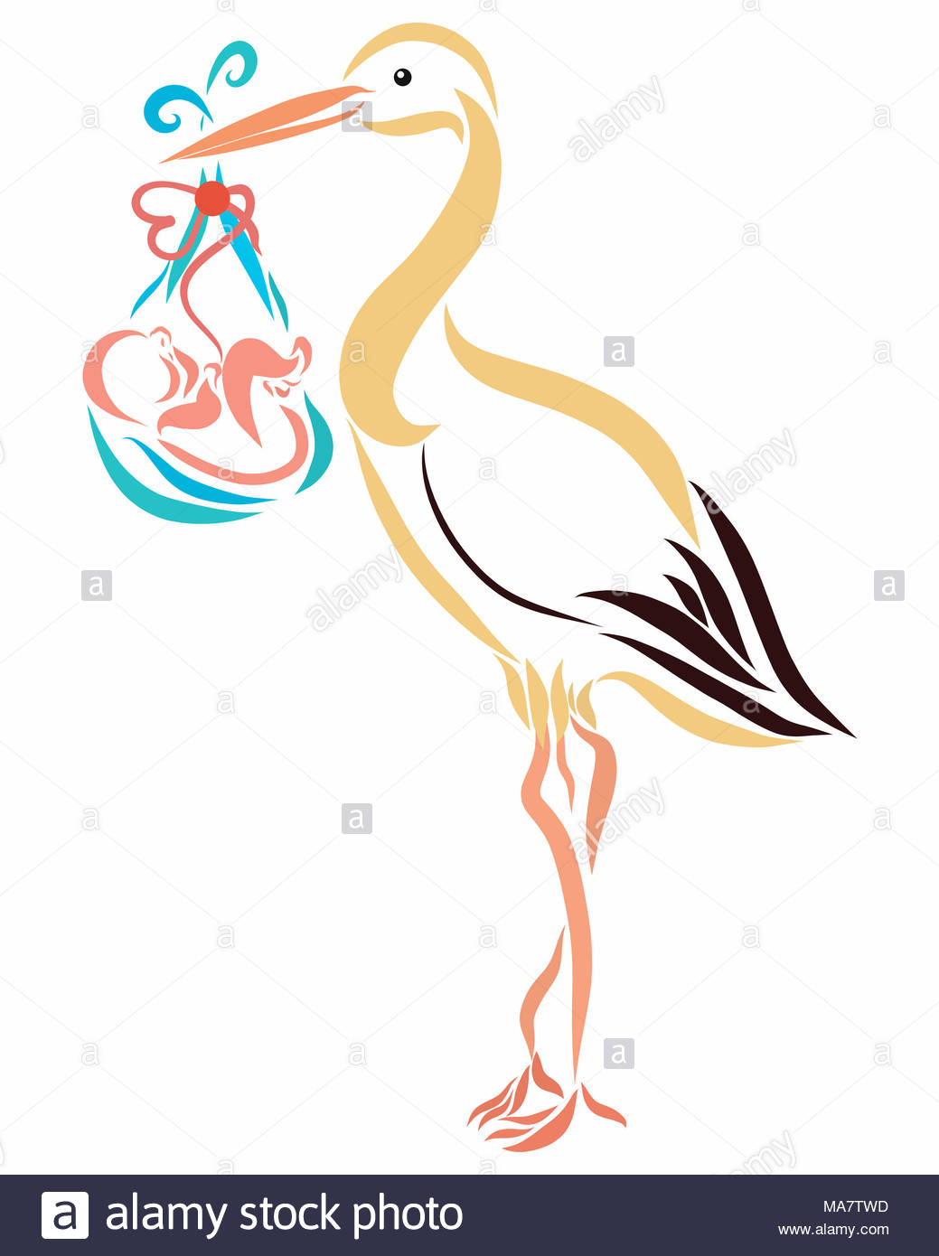 Stork Carrying Baby Stock Photos & Stork Carrying Baby Stock Images - Alamy